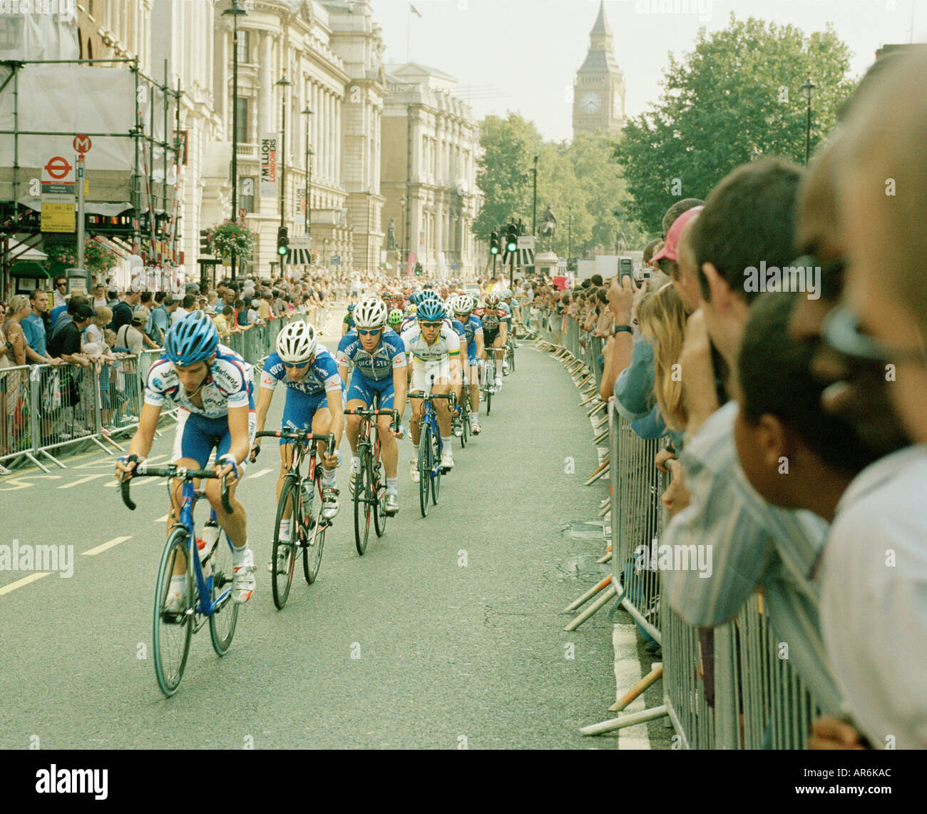 Tour of Great Britain Cycle Race. London 2005. With Big Ben in the ...