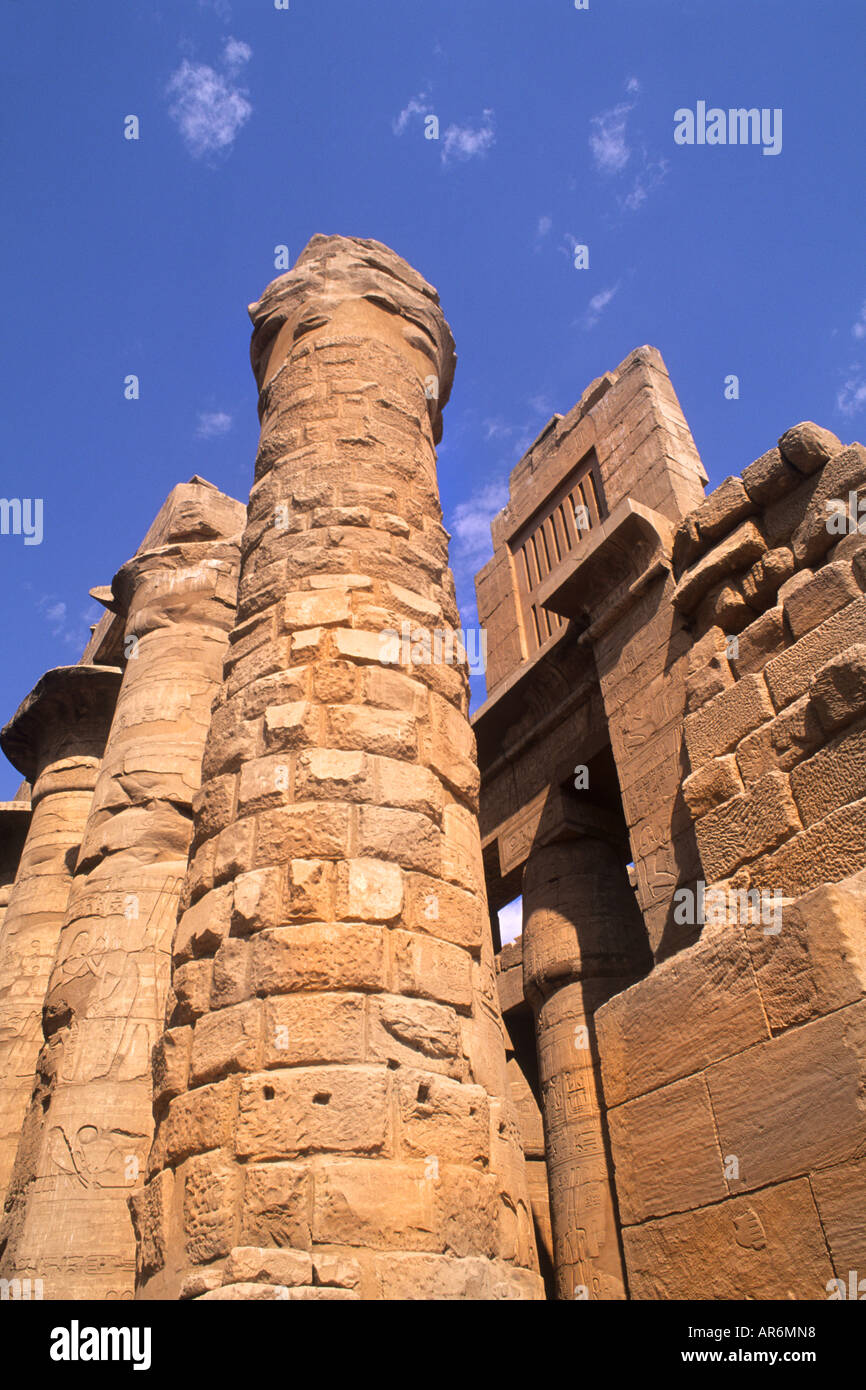 Ancient ruins of kings at the Temple of Karnak in Luxor Egypt Stock ...