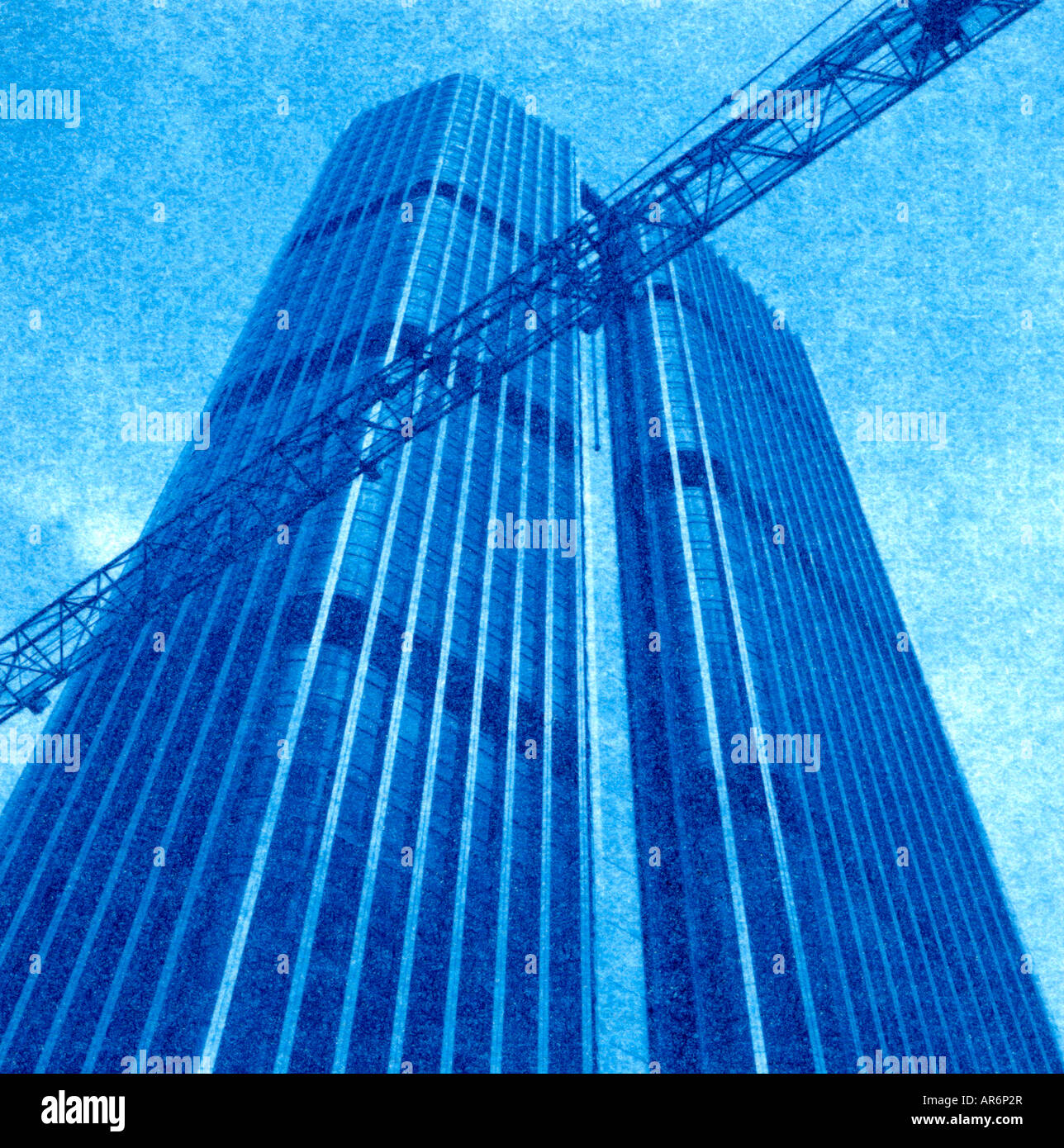 Cyanotype 'Blueprint' photographic process - Nat West Tower, London, UK ...