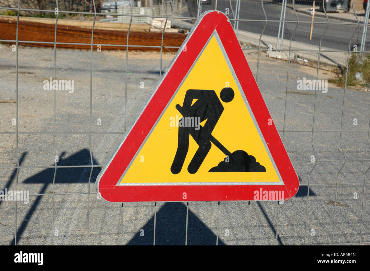 SEÑAL DE OBRAS Stock Photo - Alamy