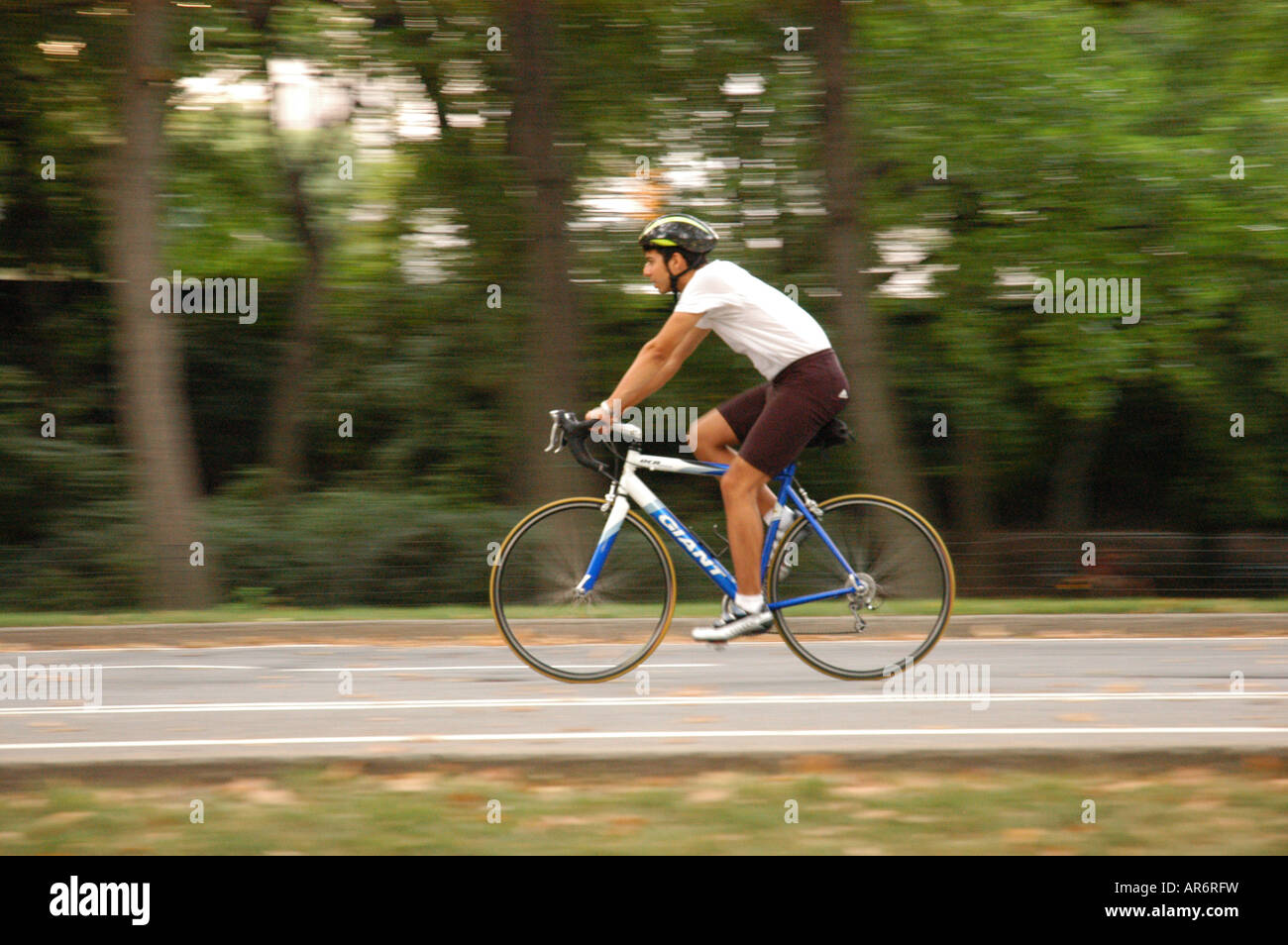 Cycling in Central Park New York USA Stock Photo - Alamy