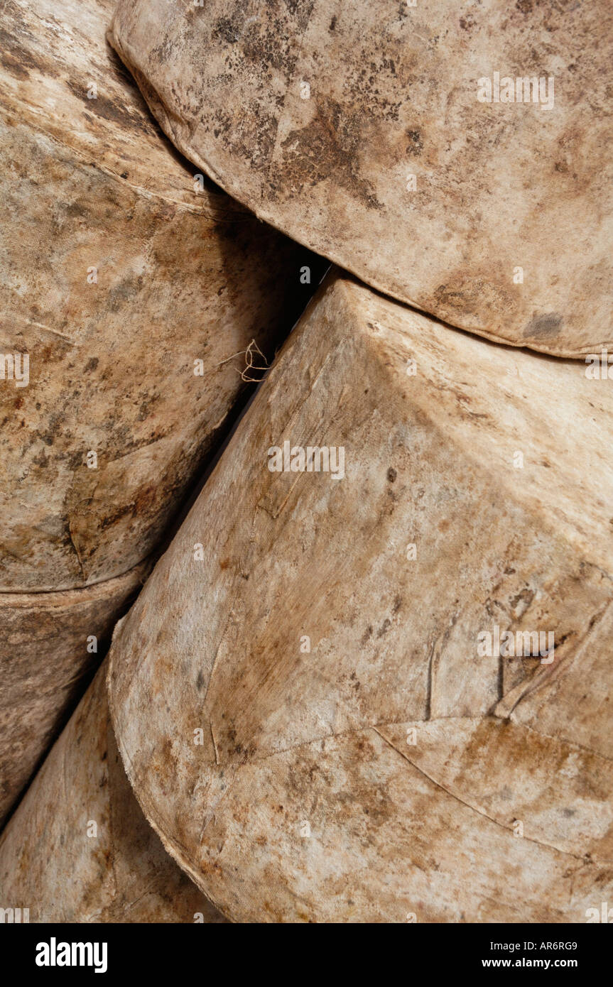 Cloth wrapped truckles of cheddar cheese Stock Photo - Alamy