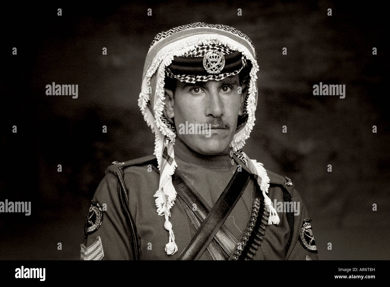 Jordanian guard in full uniform Petra Jordan December 2007 Stock Photo ...