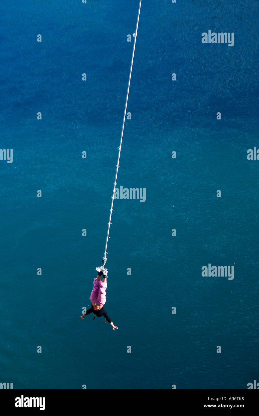 Bungy Jumping Waikato River Taupo North Island New Zealand Stock Photo ...