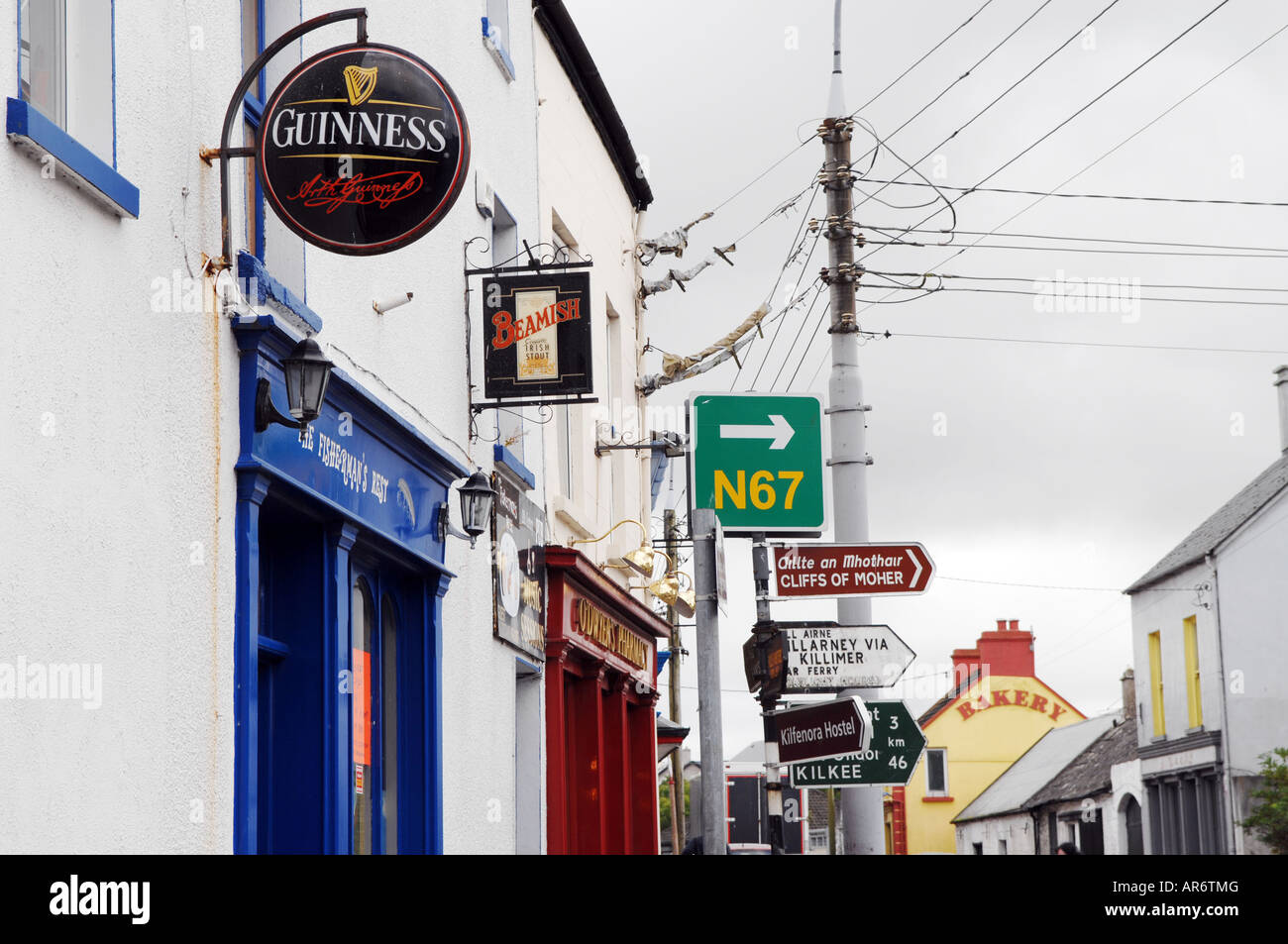 Road signs Ballyvaughan County Clare Ireland Stock Photo - Alamy