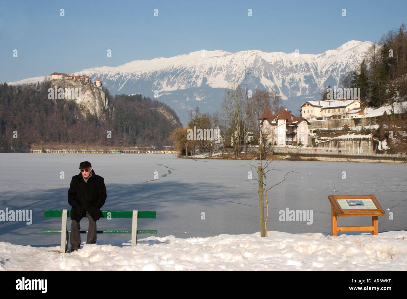 Lake bled frozen in winter hi-res stock photography and images - Alamy