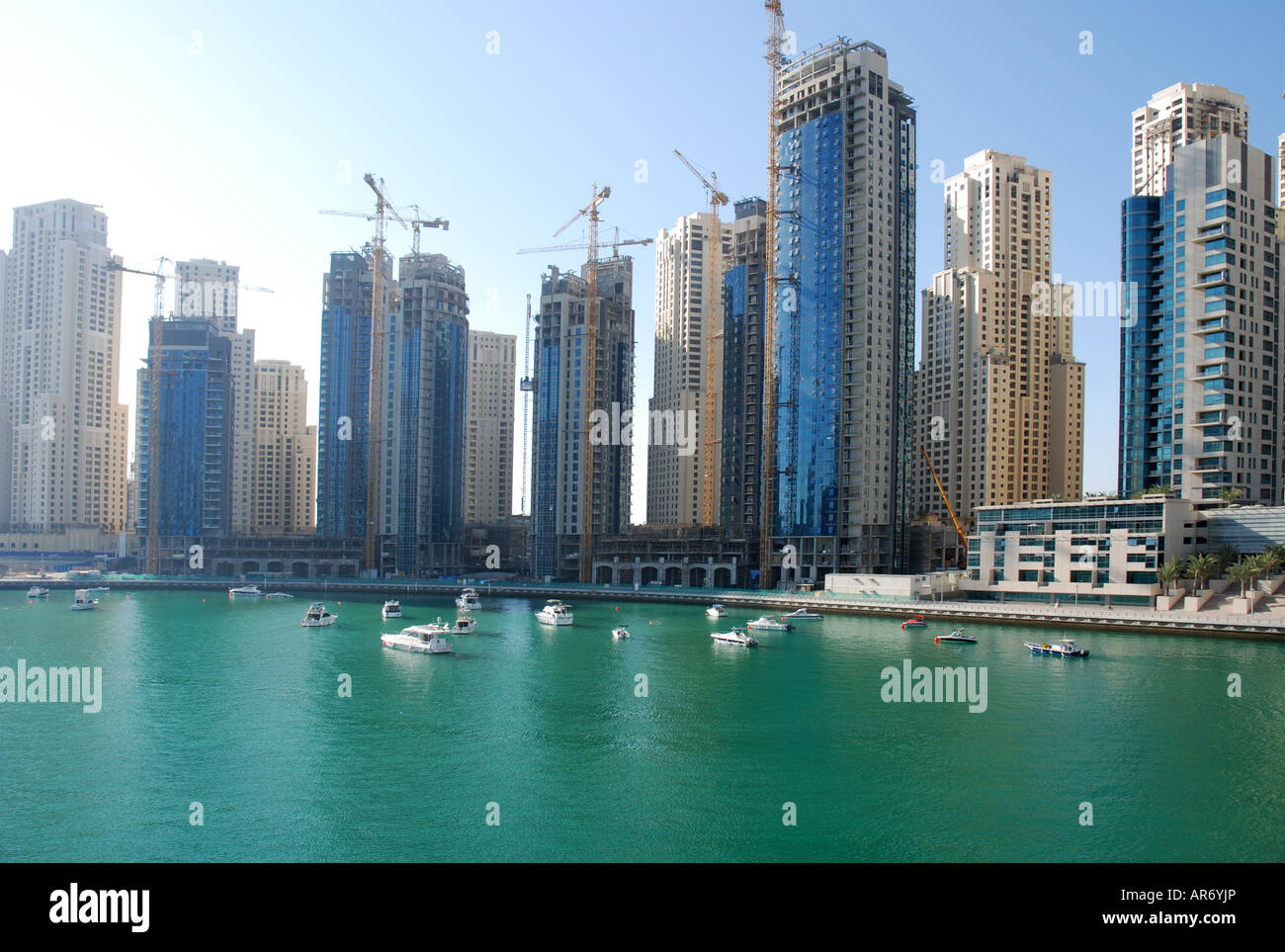 Skyscrapers under construction in Dubai UAE Stock Photo - Alamy