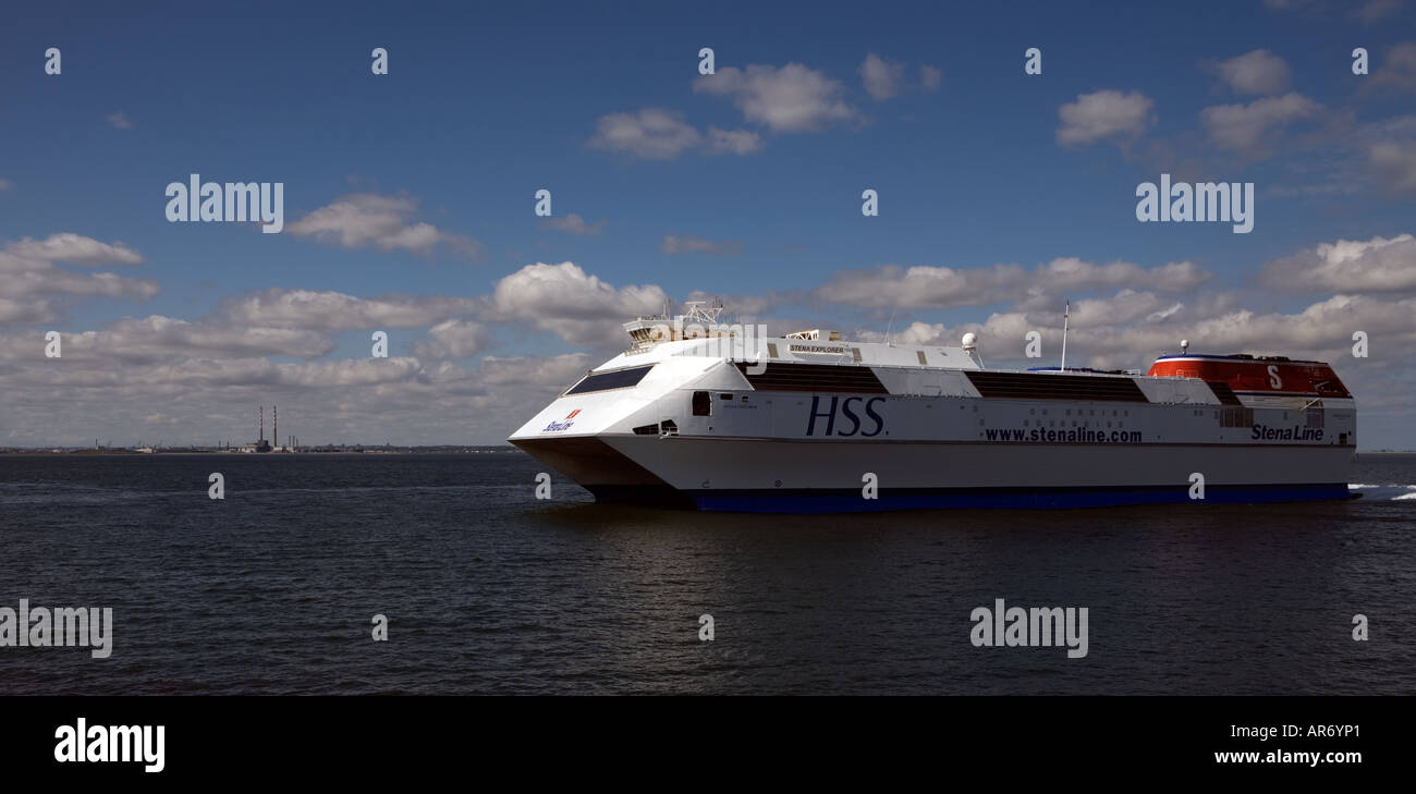 Stena HSS travelling on the Irish Sea Stock Photo - Alamy