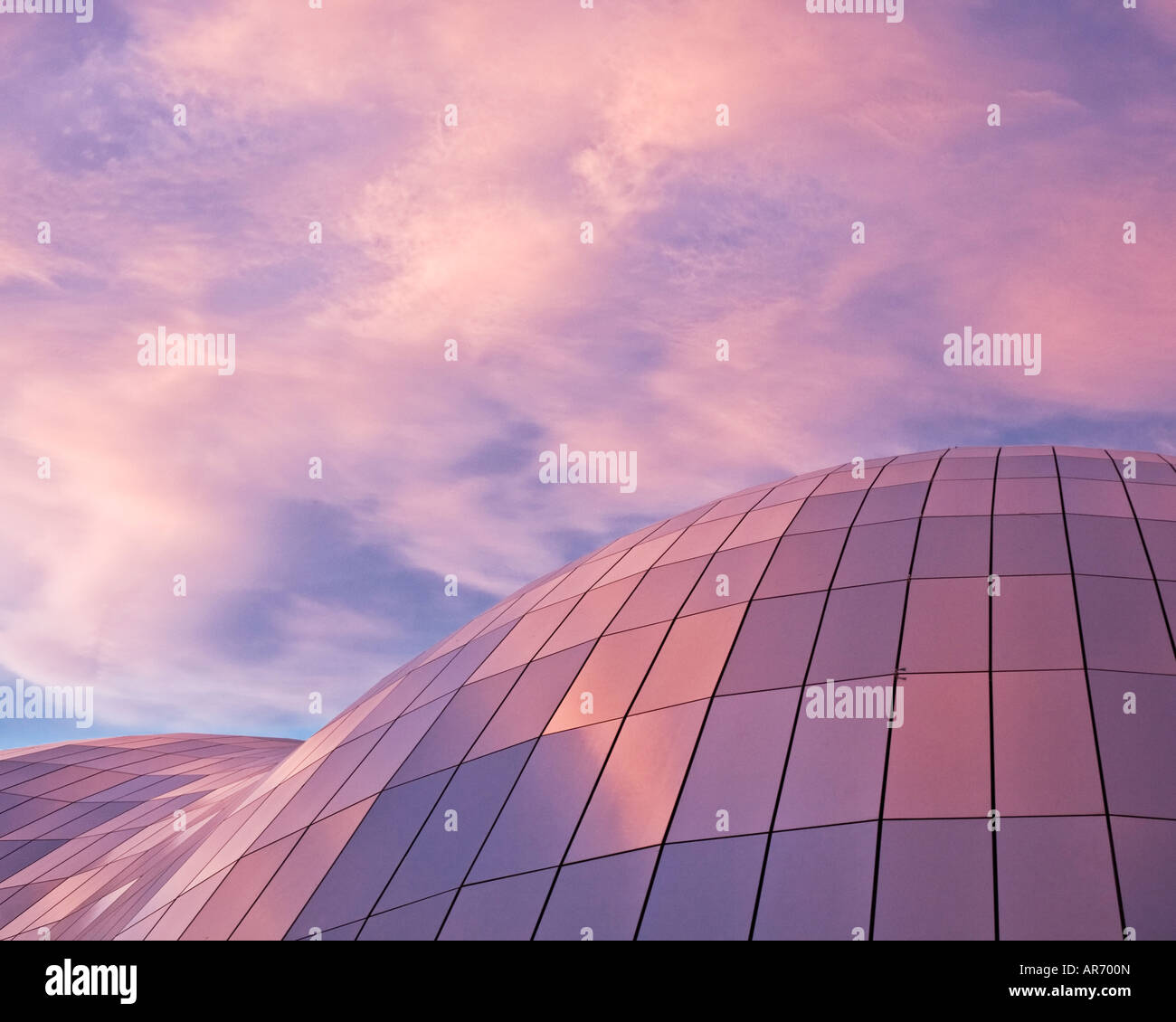 The glass roof of the Sage concert hall on the Gateshead side of the ...