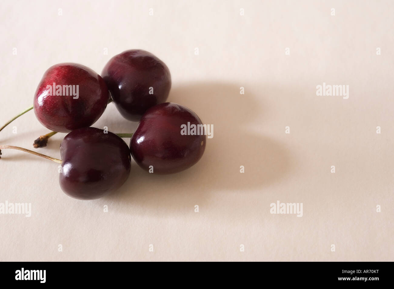four black cherries Stock Photo - Alamy