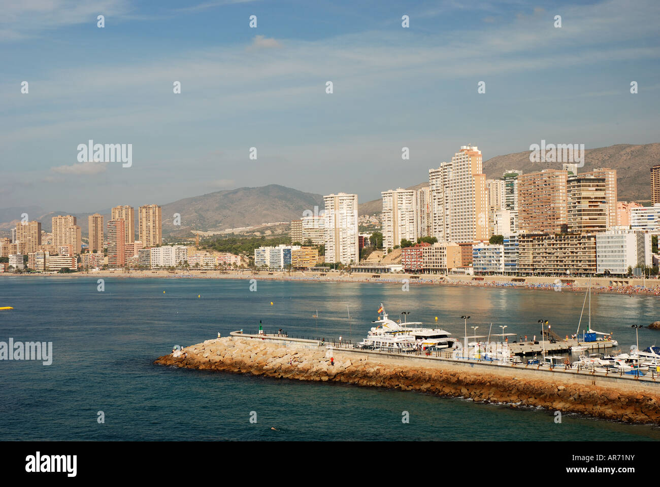 Coastal view of Benidorm, Spain Stock Photo - Alamy