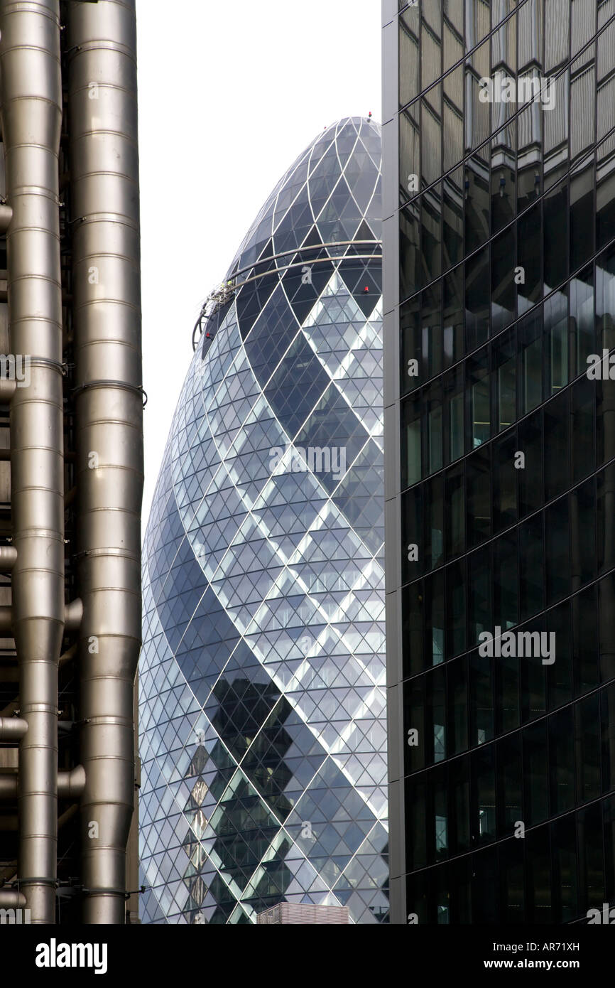The Swiss Re building in London known as The Gherkin Stock Photo - Alamy