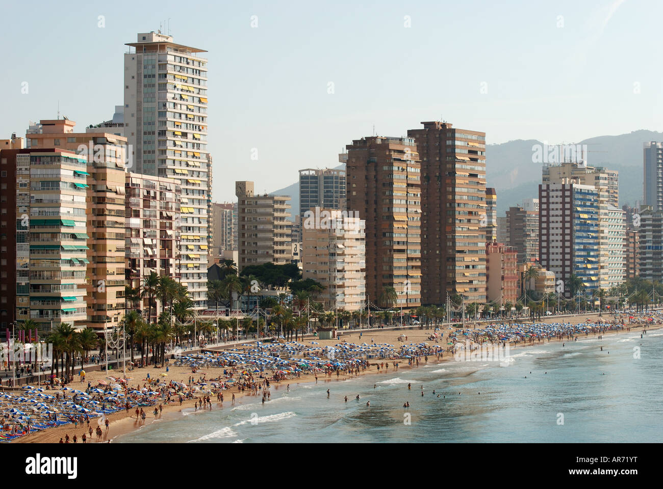 Coastal view of Benidorm, Spain Stock Photo - Alamy
