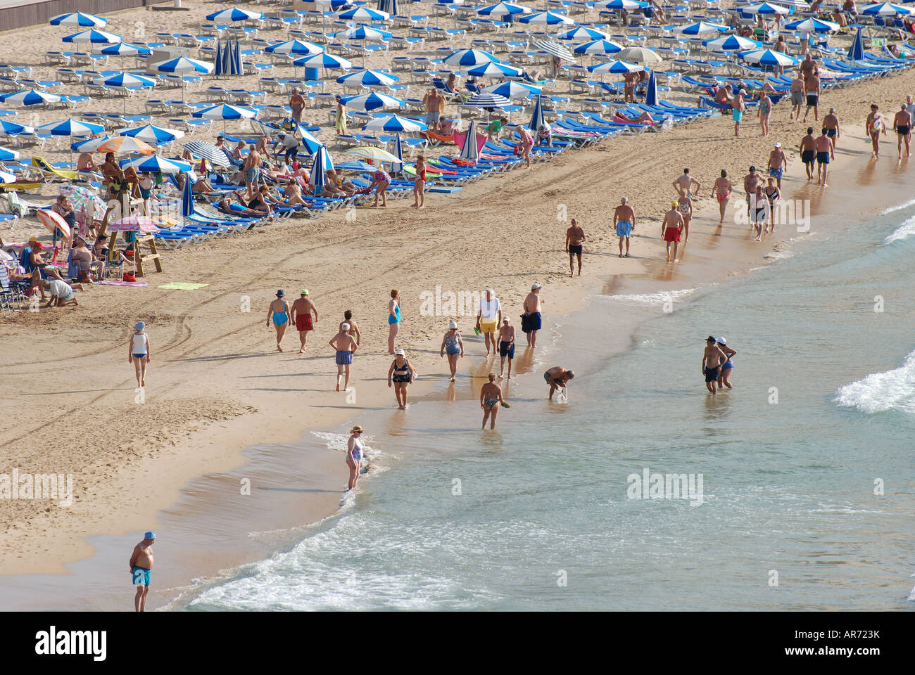 People on the beach in Benidorm, Spain Stock Photo - Alamy
