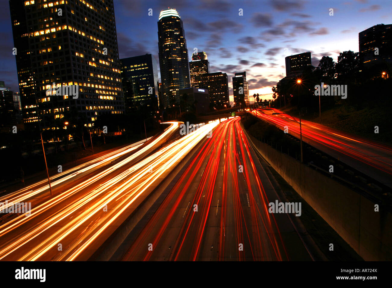 Downtown traffic, Los Angeles, California, USA Stock Photo - Alamy