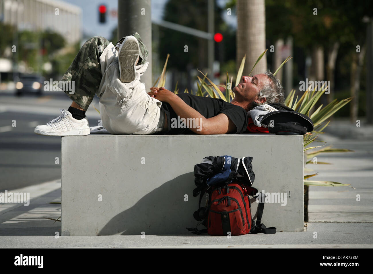 Homeless man, Los Angeles, California, USA Stock Photo - Alamy