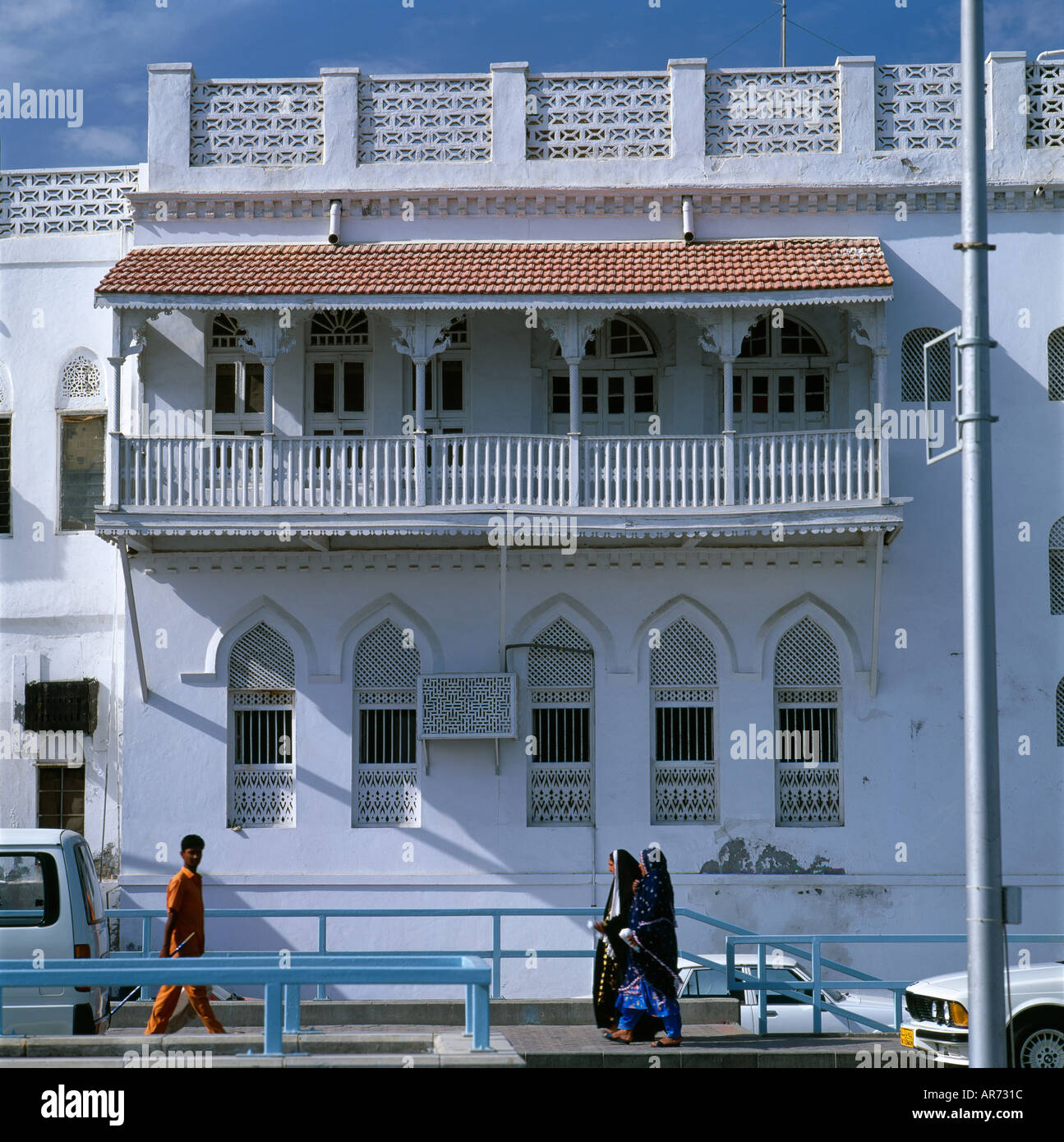 House facade, Muttrah, Oman Stock Photo - Alamy