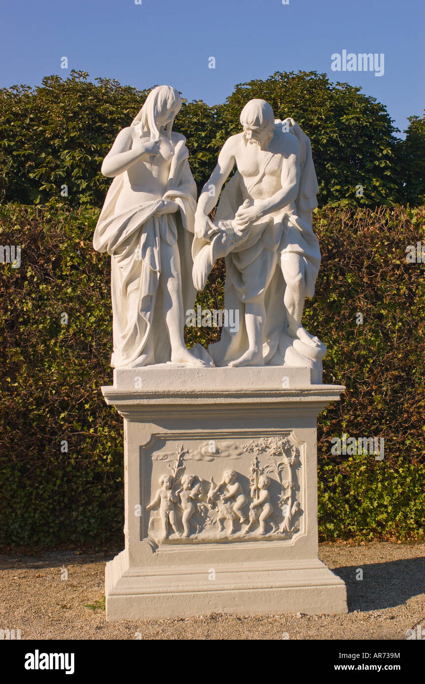 VIENNA AUSTRIA statue in Belvedere gardens Stock Photo - Alamy