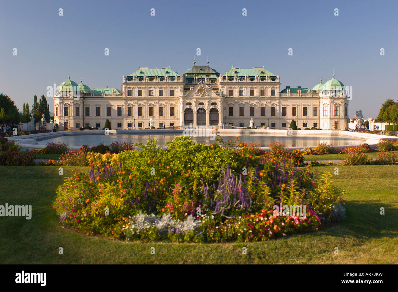 VIENNA AUSTRIA Upper Belvedere Palace and flower garden Stock Photo - Alamy