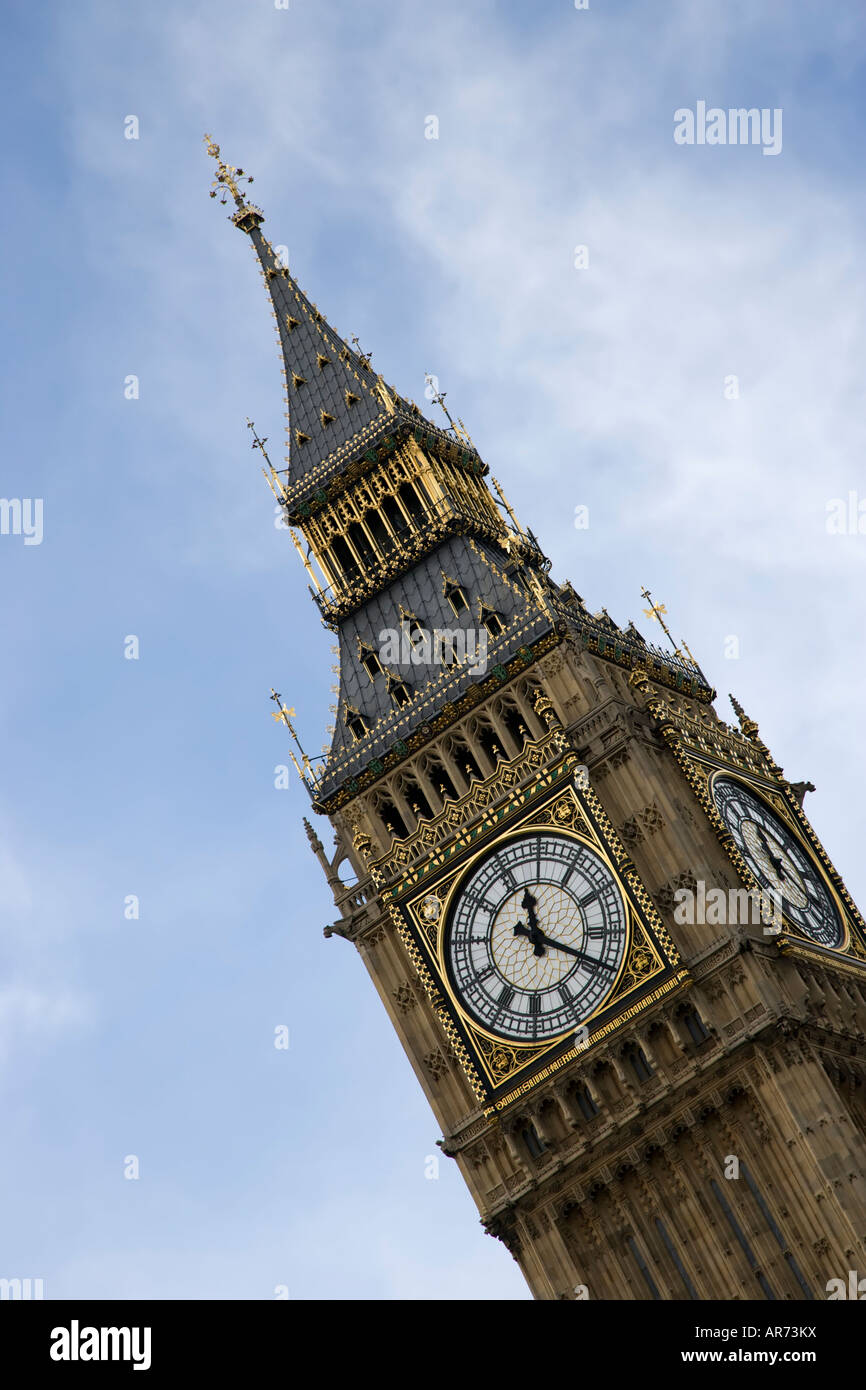 Big Ben London, shown against blue sky Stock Photo - Alamy