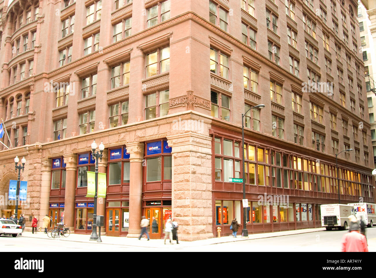 The Rookery Building on La Salle St in Chicago Designed by Burnham Root ...