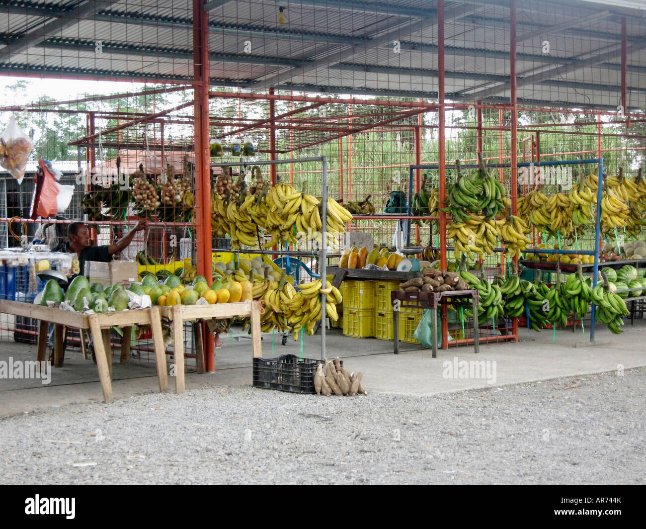 Fruit stand on side of road Stock Photo - Alamy