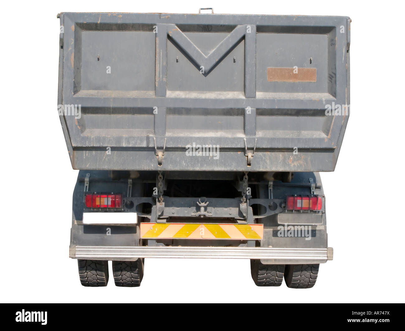 European dump truck rear view Stock Photo - Alamy