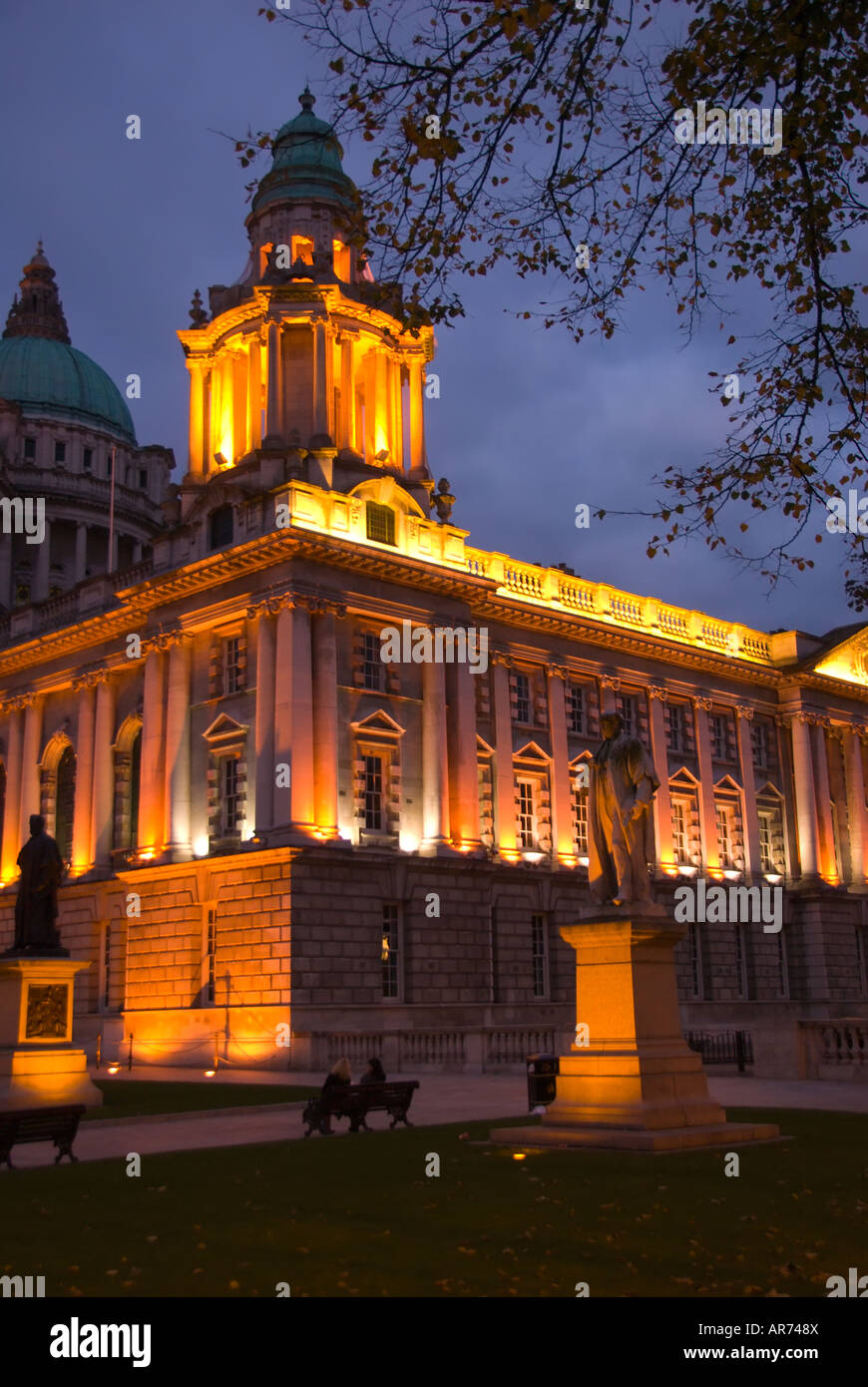 Donegall Square, main downtown area, Belfast Northern Ireland , city ...