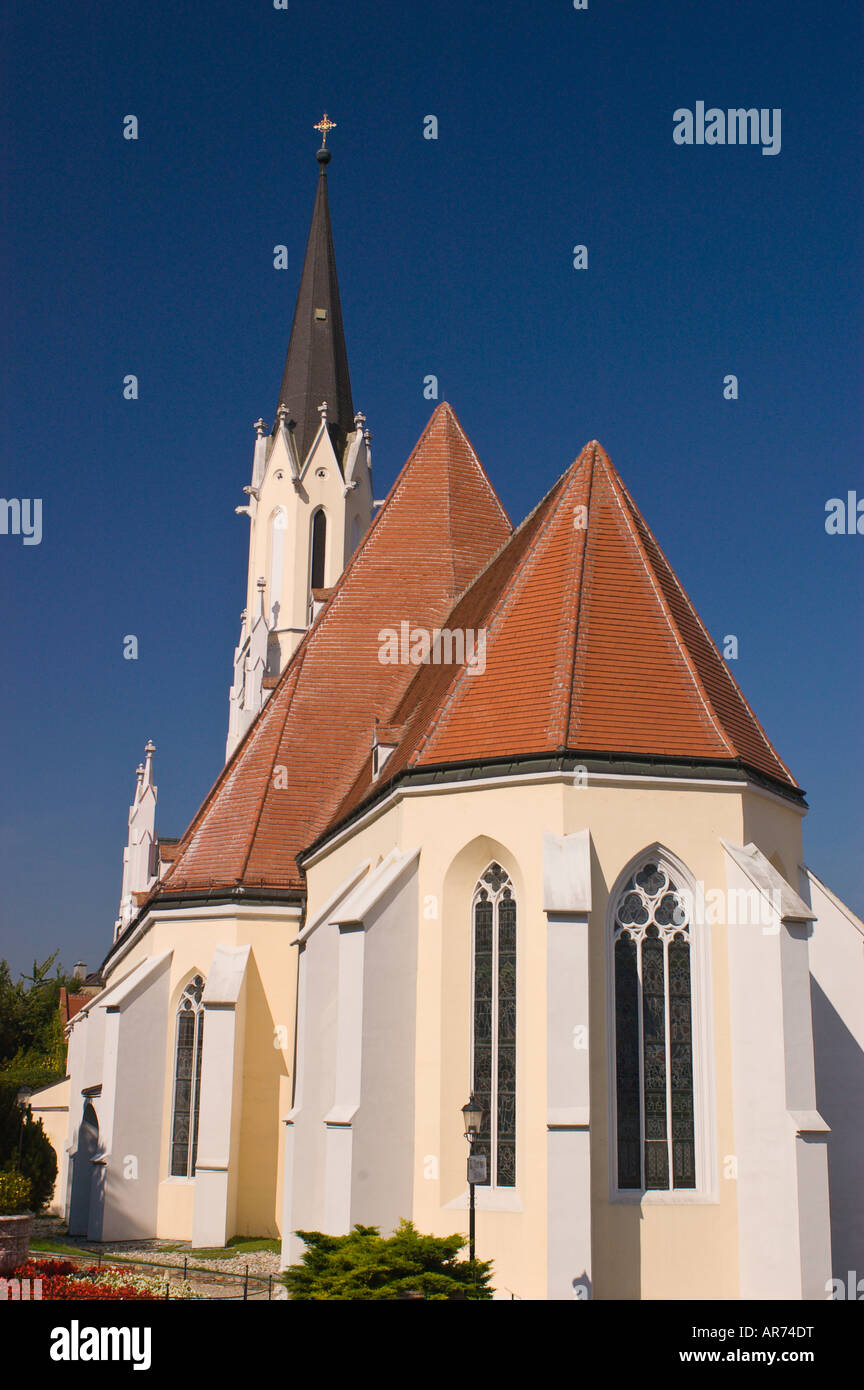 MELK AUSTRIA - Church in town of Melk, Danube River Valley Stock Photo ...