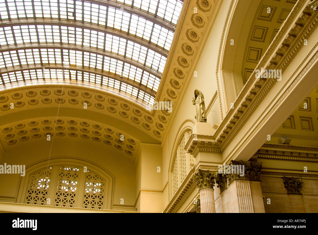 Skylight ceiling at Union Station in Chicago Stock Photo - Alamy