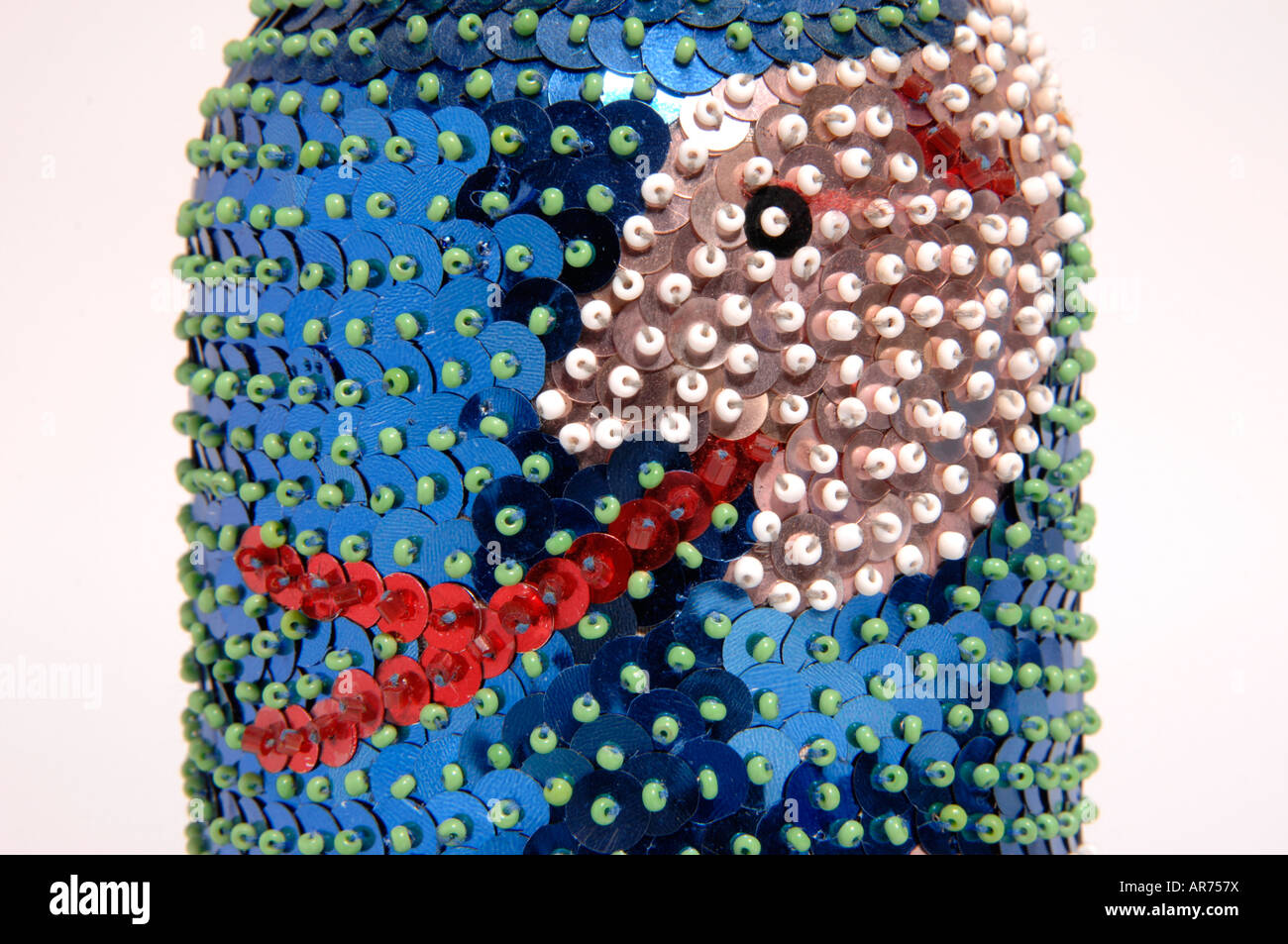 Haitian voodoo sequined bottle with snake representing Damballah Stock ...