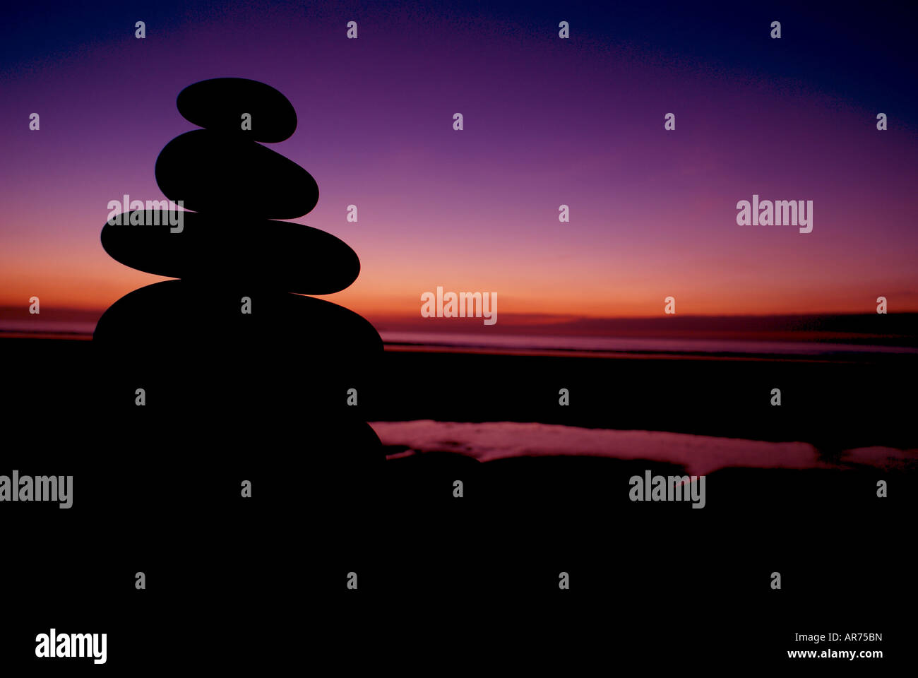 Sunset on Westward Ho! Beach on the North devon coast Stock Photo - Alamy