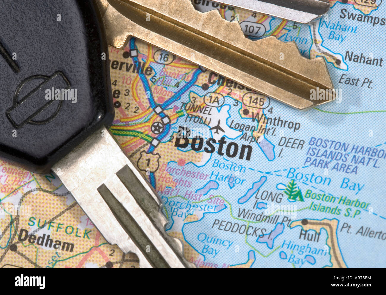 Map of boston hi-res stock photography and images - Alamy