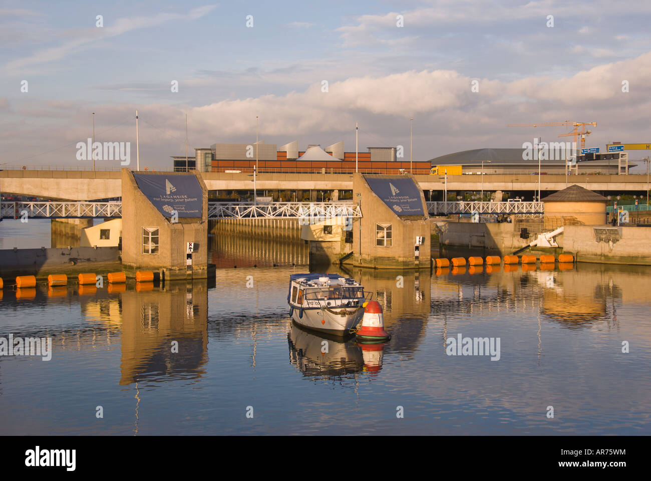 Lagan Weir river lagan Belfast n northern ireland water level control ...