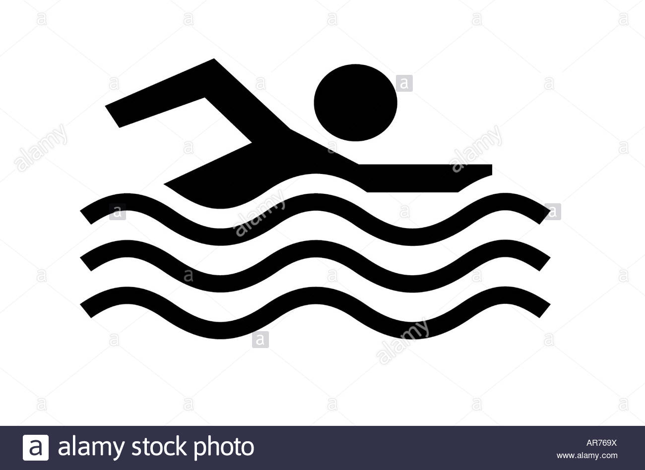 Freestyle swimming illustration Stock Photo - Alamy