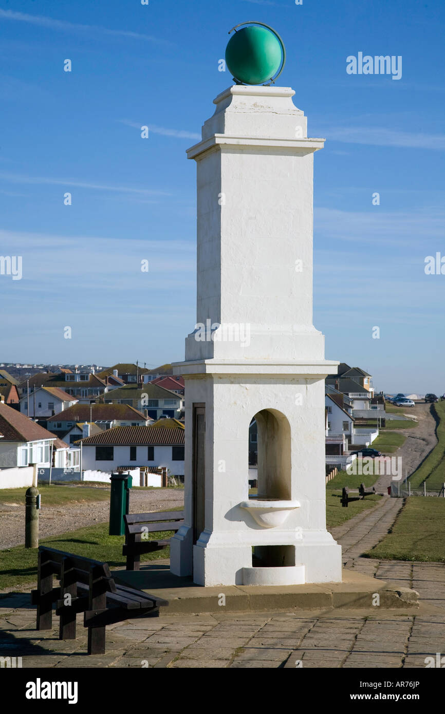 Meridian line memorial. Greenwich meridian line. Peachaven. Stone layed ...