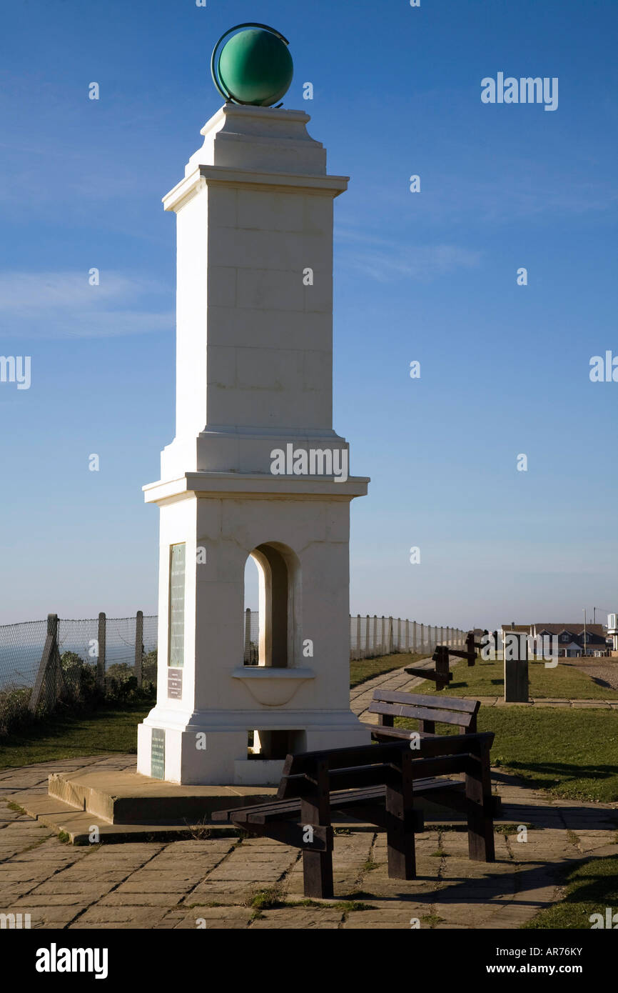 Meridian line memorial. Greenwich meridian line. Peachaven. Stone layed ...