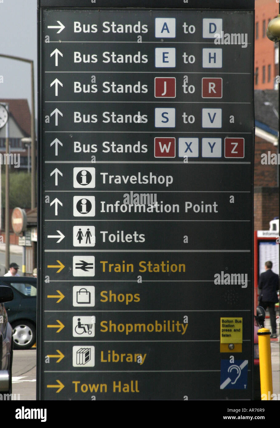 Public information board Stock Photo - Alamy