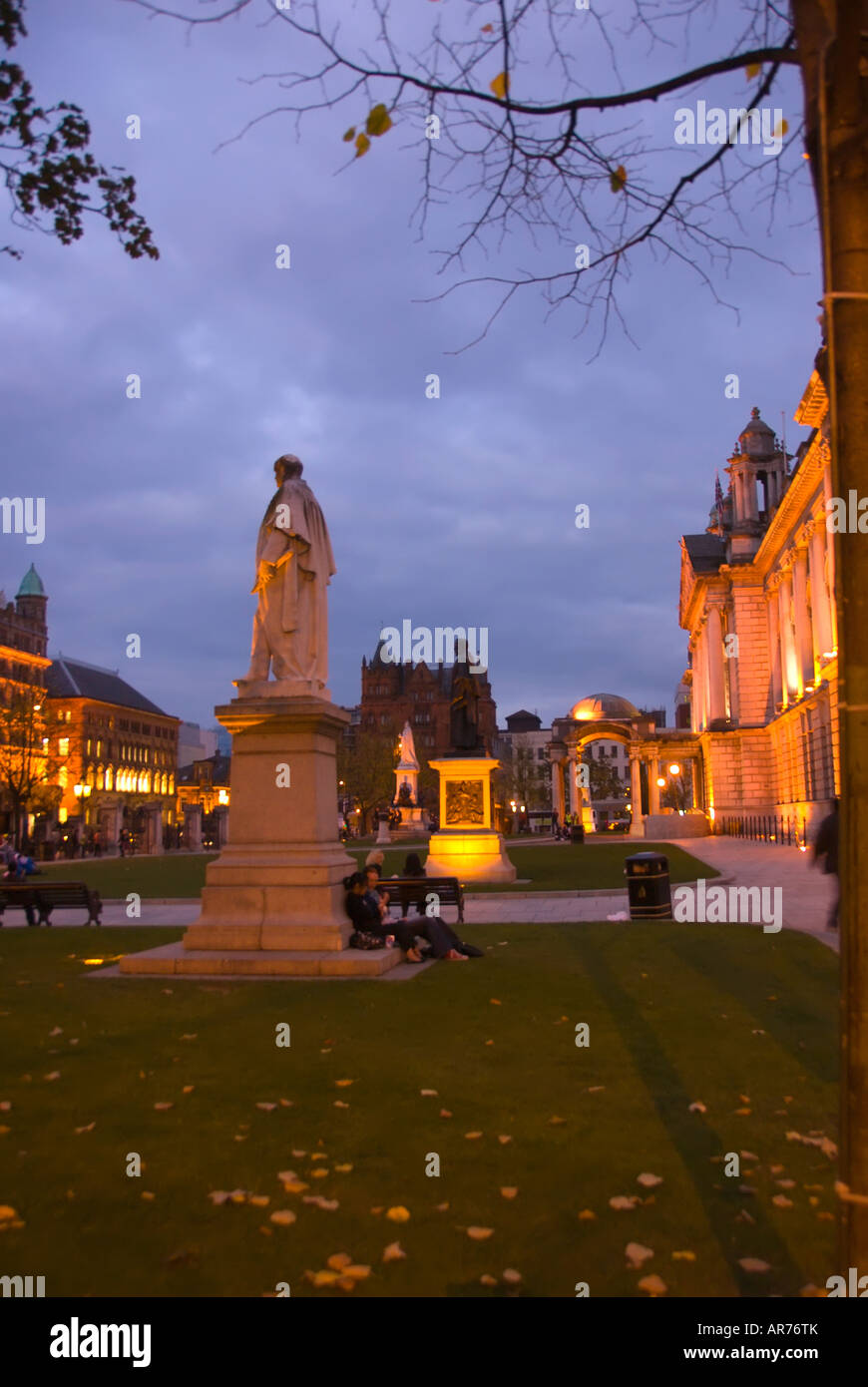 Donegall Square, main downtown area, Belfast Northern Ireland , city ...