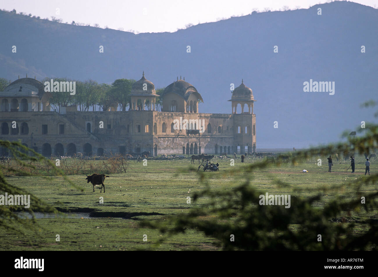 The Jal Mahal Palace in the middle of Man Sagar lake, Amer near Jaipur ...