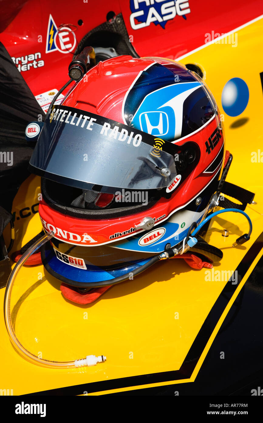 IRL Racing Helmet of Bryan Herta member of the Andretti Green Racing ...