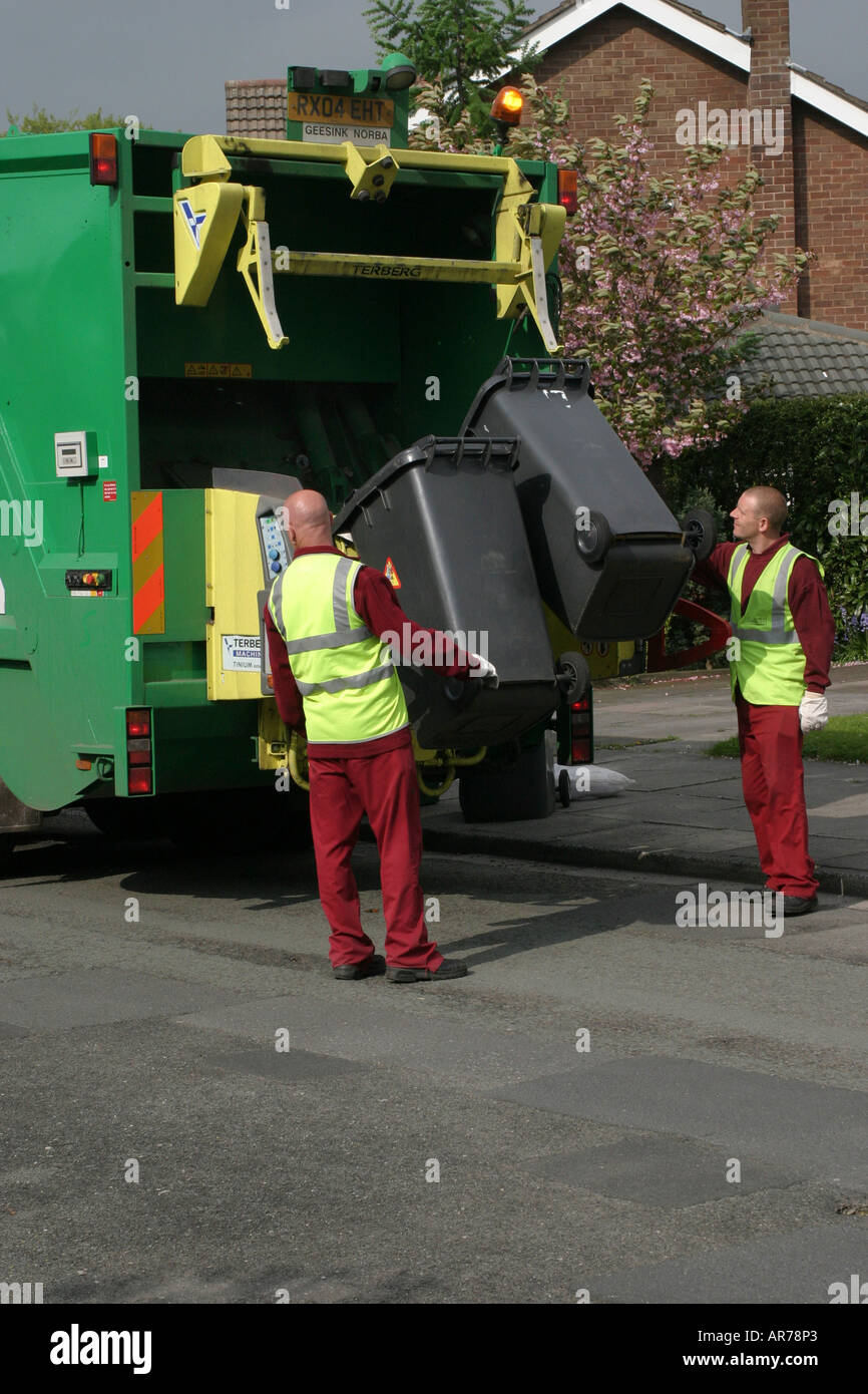 Roadside rubbish collection and recycling England UK photo Don Tonge ...