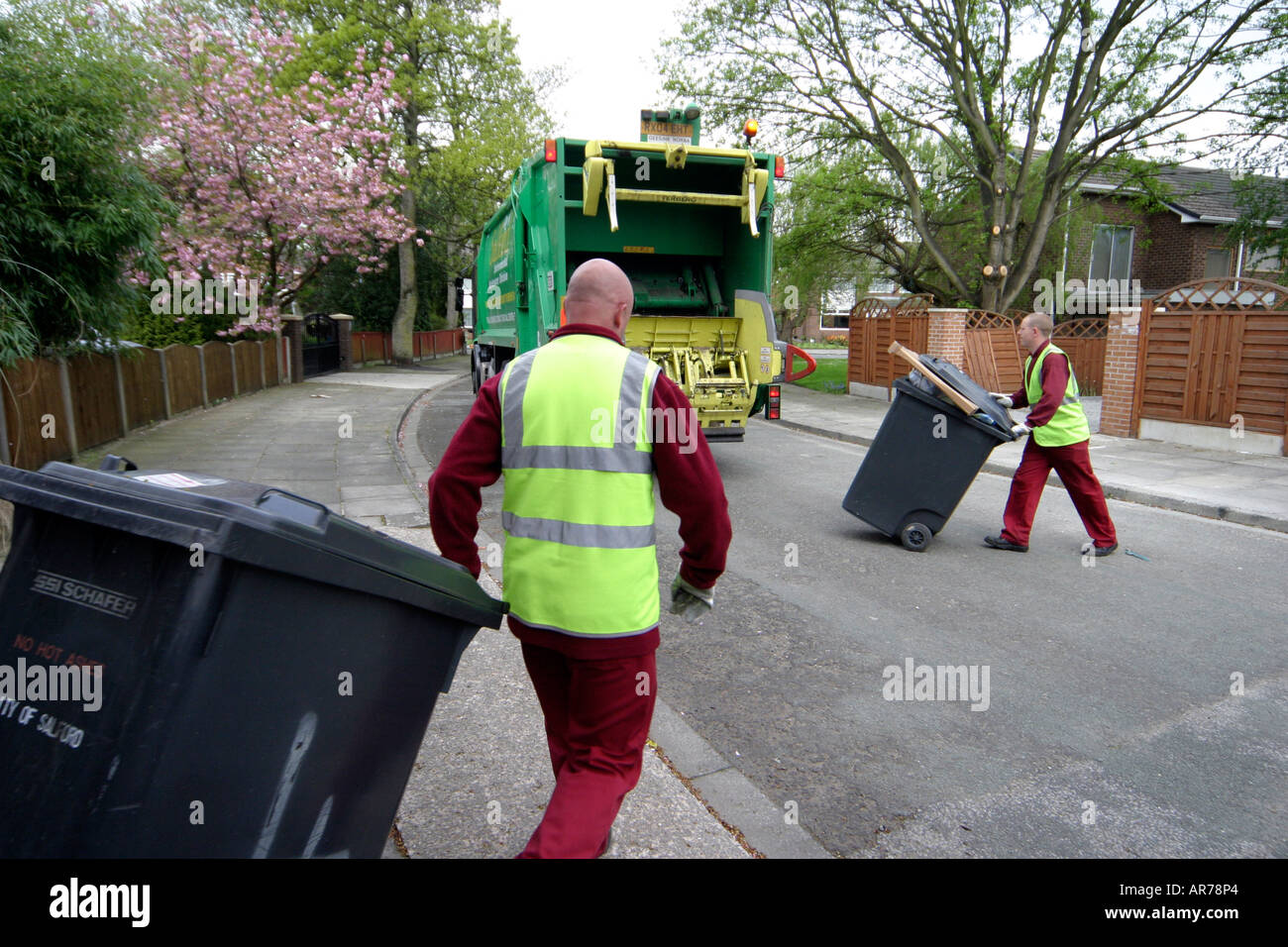 Roadside rubbish collection and recycling England UK photo Don Tonge ...