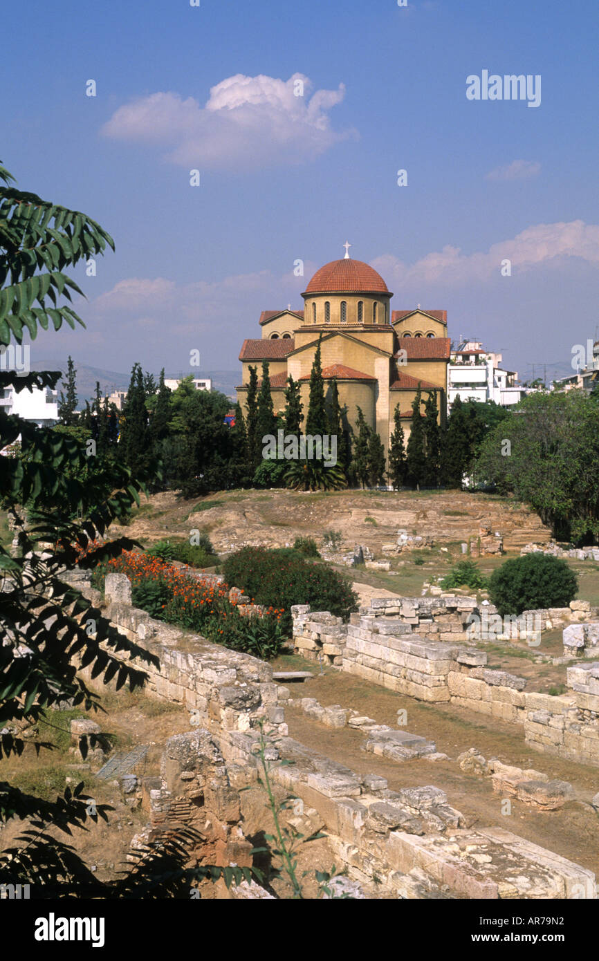 Old Athens tourism cemetery St Anna Athens Greece Stock Photo - Alamy