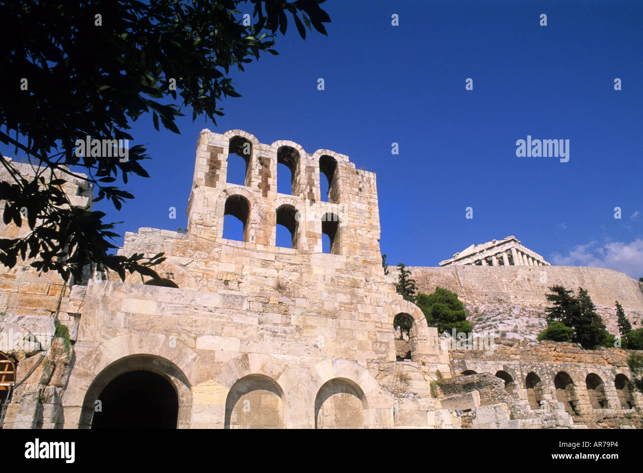 Ancient Greece graphic Acropolis in Athens Greece Stock Photo - Alamy
