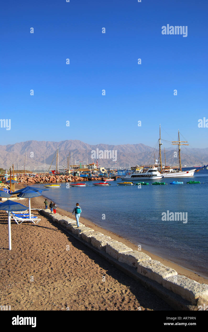 North Beach, Eilat, South District, Israel Stock Photo - Alamy