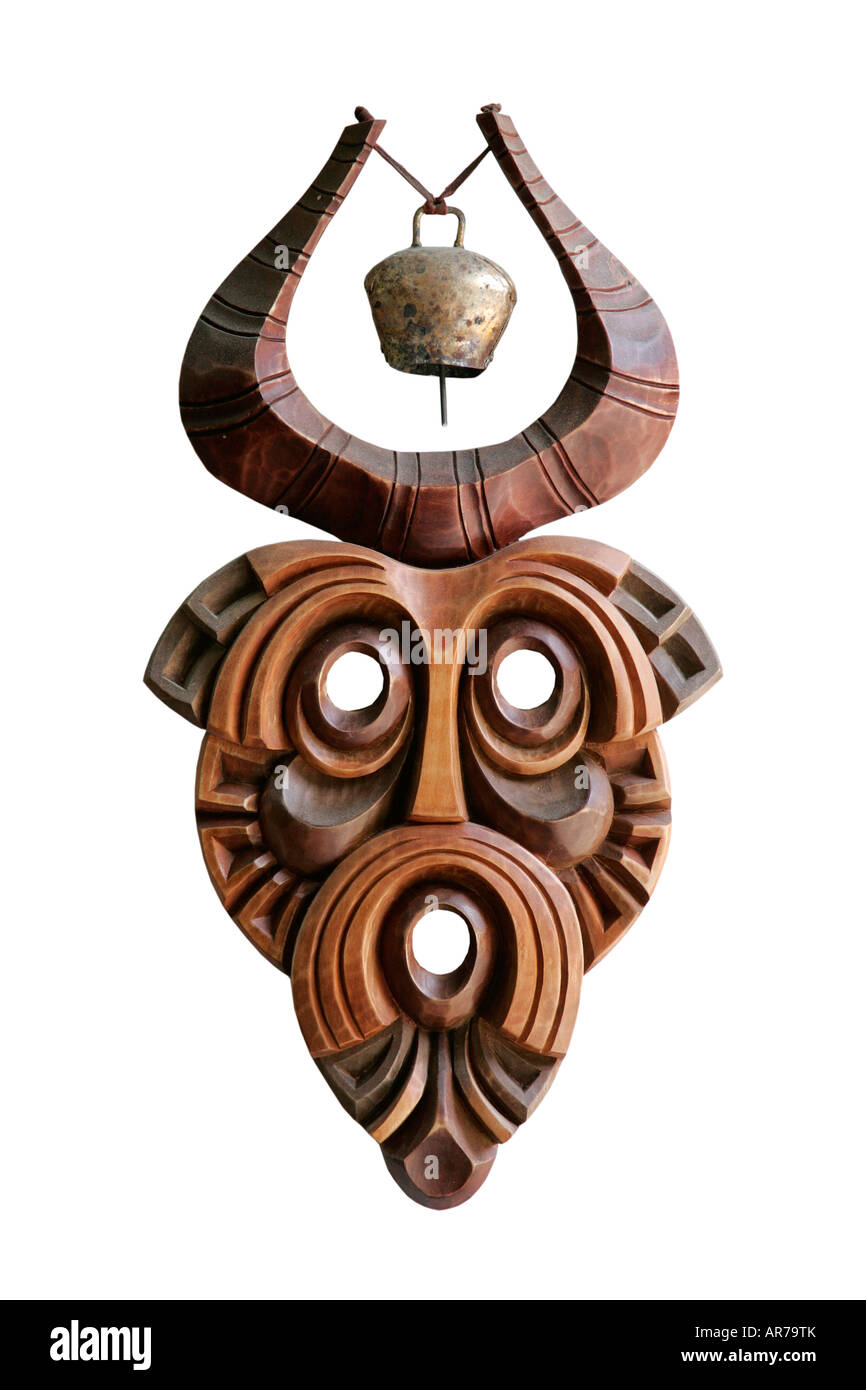 tradition folklore Bulgarian wooden mask souvenir East South southern ...