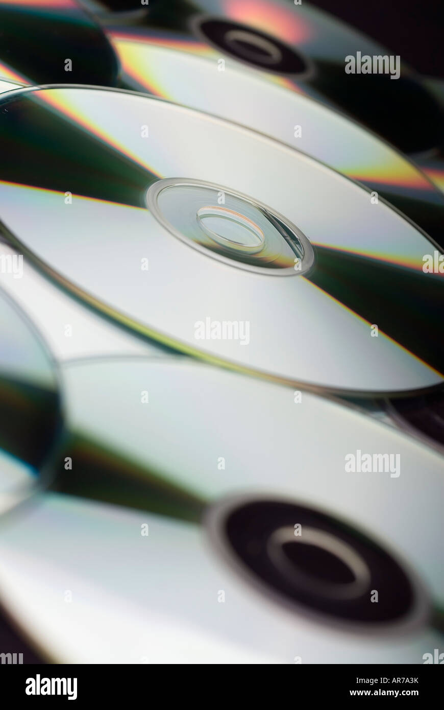 A closeup of CDs Stock Photo - Alamy