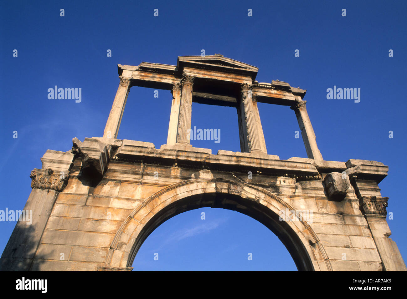 Ancient Greece Hadrians Gate ruins in Athens, Greece Stock Photo - Alamy