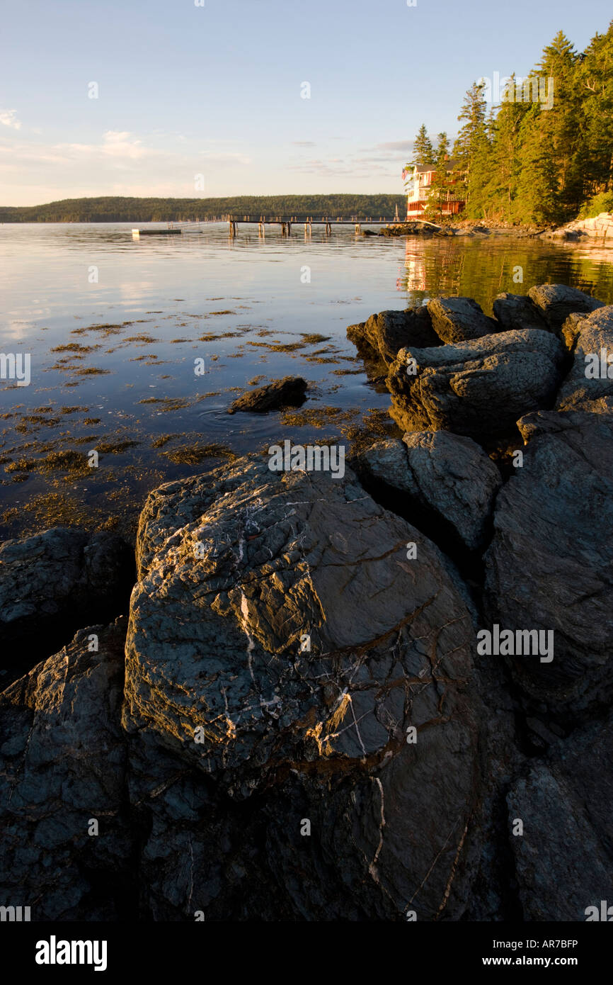 The shoreline on Little Deer Isle in Maine Stock Photo - Alamy